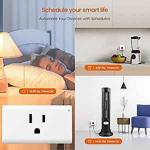 Tenda Beli Smart Plug, Mini Smart WiFi Outlet Works with Alexa Echo & Google Home | No Hub Required | App Remote Control