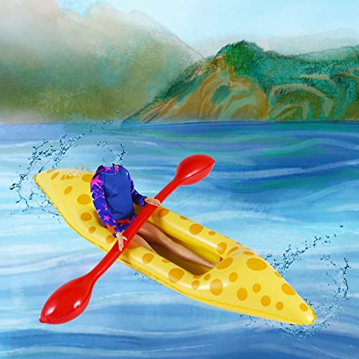 E-TING Beach Bikini Swimsuit Mermaid Dress Outfits with Toy Boat Ship Kayak Accessories for 11.5-inches Girl Doll