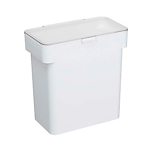 YAMAZAKI home Tower Airtight Food Container with Measuring Cup WH Space saving One Size White