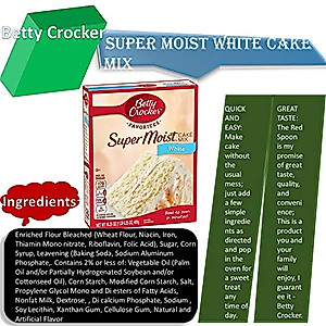 White Cake and Vanilla Frosting Snack Fun Bundle 2 cake mixes 15.2oz 2 Vanilla Frosting Tubs 16oz and Snack Fun Shopping Pad