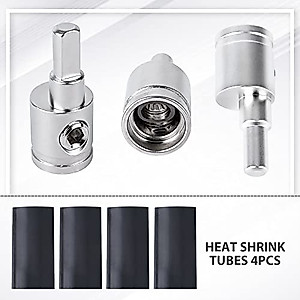 Amp Input Reducer 0 Gauge to 4 Gauge (4PCS) Car Stereo Audio AWG Pin Power Ground Wire Reducer 4PCS…