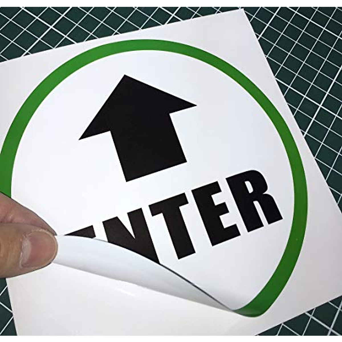 Outdoor/Indoor 6" X 6" - Enter & Do Not Exit - Door Warning Sign Vinyl Label Decal Sticker - for Front & Back Side of Door of Business Store, Shop, Cafe, Office, Restaurant - Back Self Adhesive Vinyl