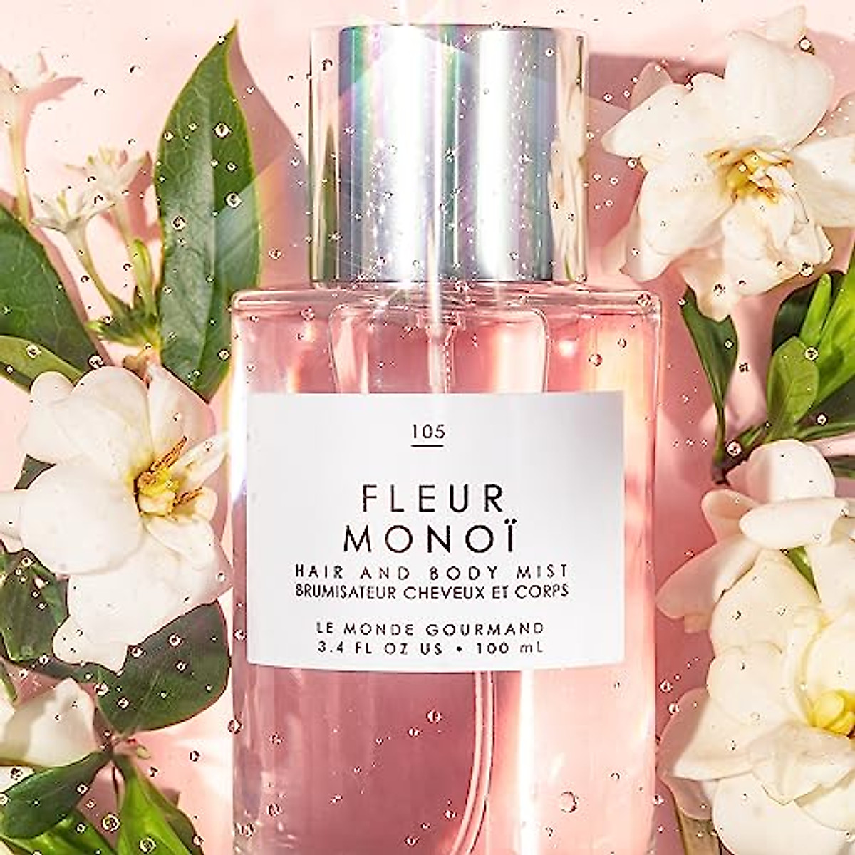 Le Monde Gourmand Fleur Monoi Hair & Body Mist - 3.4oz (100ml) - Floral, Coconut Fragrance Notes
