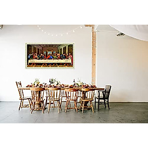5D DIY Diamond Painting Kits for Adults, Large Size Full Drill Embroidery Paintings Rhinestone Pasted DIY Painting Cross Stitch Arts Crafts for Home Wall Decor Gift, 15.8"x33.5" (The Last Supper)