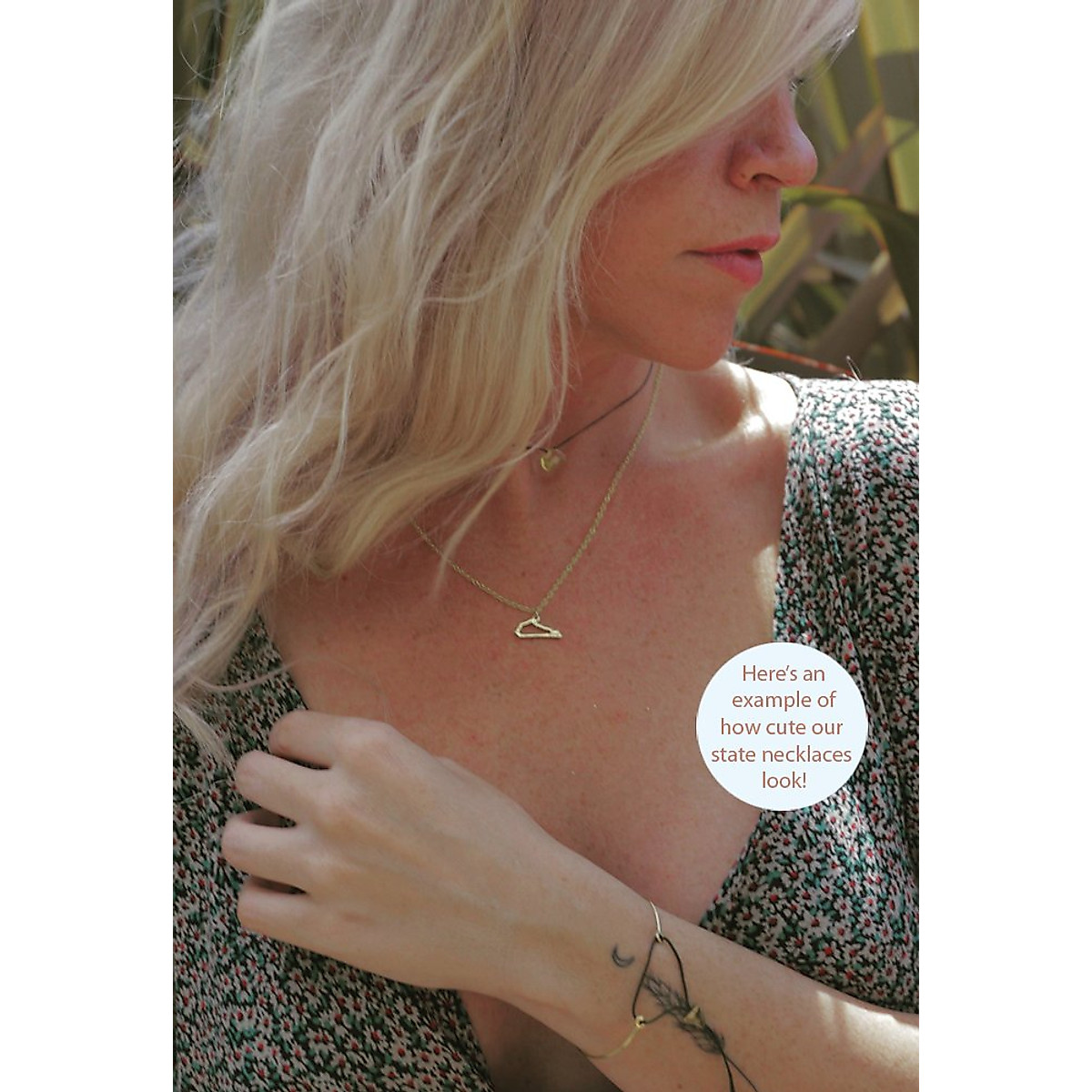 Lucky Feather Texas Shaped State Necklace, 14K Gold-Dipped Pendant on Adjustable 16”-18” Chain