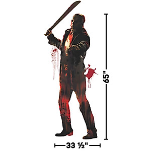 Friday The 13th Plastic Scene Setter Add-On - 33.5" x 65" (Pack og 1) - Spooky Wall Decoration Perfect for Halloween Party or Horror Movie Night