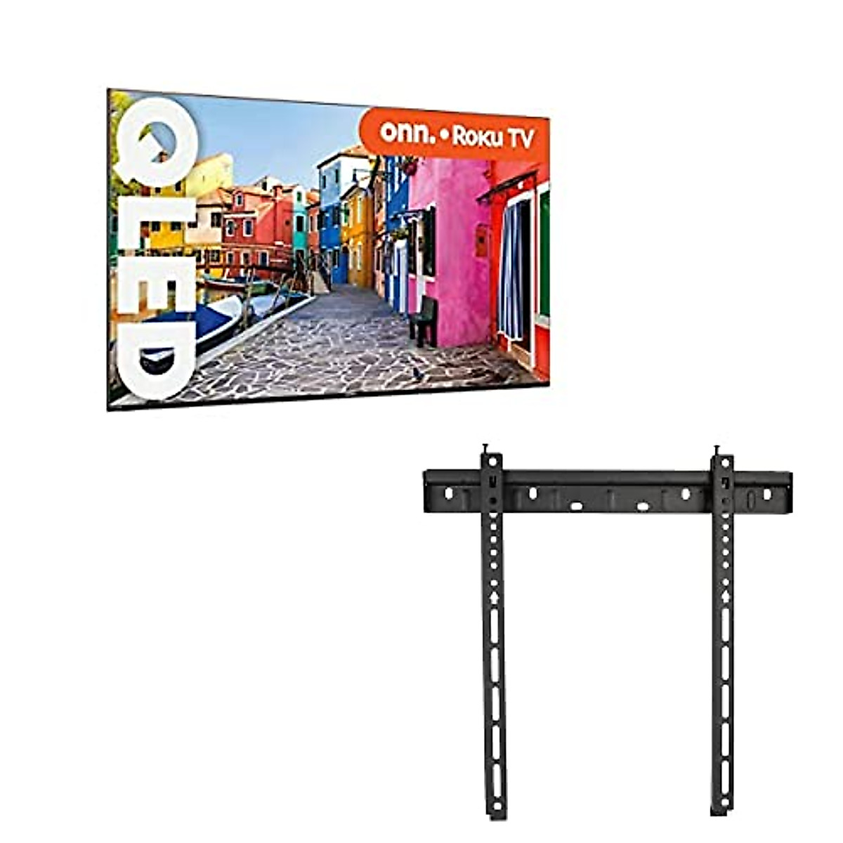 Onn 50-Inch Class 4K 2160p Smart QLED UHD LED TV 60Hz Panel Refresh Rate Compatible with Alexa & Google Assistant + Free Wall Mount (No Stands) 100071700 (Renewed)