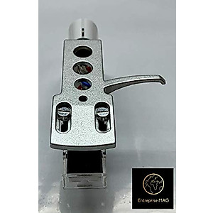 Cartridge, Stylus Needle and Silver Headshell with mounting bolts for Pioneer PL550, PL10, PL510, PL71, PL400, PL100, PL115D, PL120, PL300, PL514X, SPL100, PL112D, PL12D, PL117D, PL15R, PL514, PL50