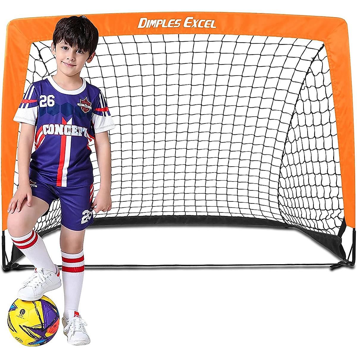 Dimples Excel Soccer Goal Soccer Net for Backyard 4'x3', 1 Pack