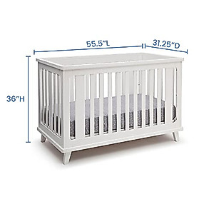 Delta Children Ava 3-in-1 Convertible Baby Crib - Greenguard Gold Certified, White