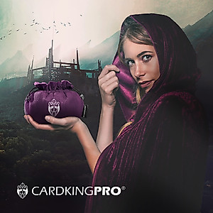 CardKingPro Immense Dice Bags with Pockets - Purple - Capacity 150+ Dice - Great for Dice Hoarders [Patented Design]