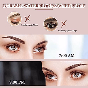 Bestidy 4D Silk Fiber Lash Mascara,Natural Waterproof Smudge-proof Mascara,Thickening Lengthening Mascara No Clumping, No Smudging Lasting All Day
