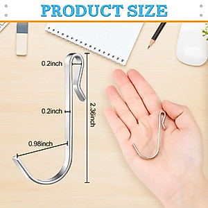 Lyrow 40 Pcs J Hook for Wire Shelving Hooks Stainless Steel Hanger Clip on Metal Wire Rack Hook Hanging Sink Grid Hook for Display Kitchen Bedroom Office Wire Shelf Pans Pots Kitchenware Shirts