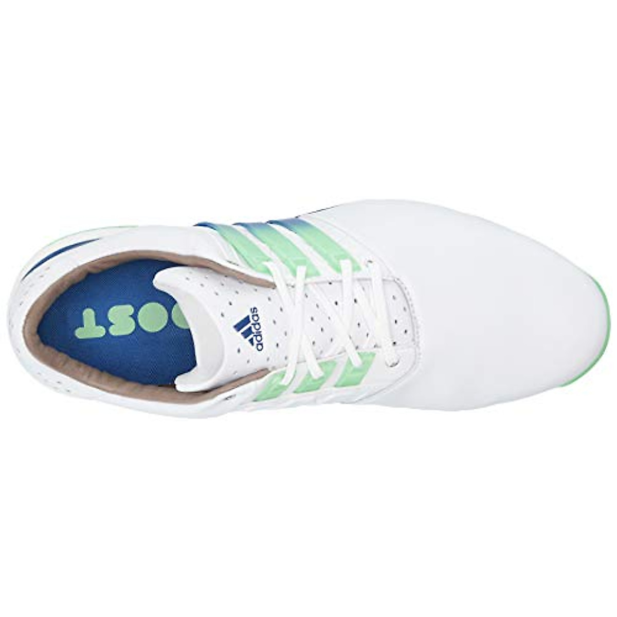 adidas mens Eg4871 Golf Shoe, Ftwr White/ Teal Royal Blue/ Glory Mint, 10 US