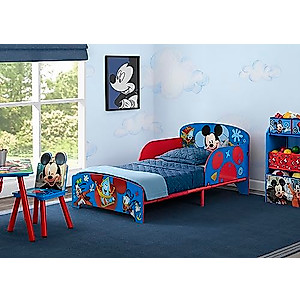 Delta Children Mickey Mouse Wood & Metal Toddler Bed, Blue