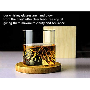 CZHome Whiskey Glass Small Glass Japanese Style Mountain shape Wine Glass Set of 2,Premium Quality Crystal –Elegant Modern Design , Ideal for Home,BarLuxury Bourbon Gifts for Men