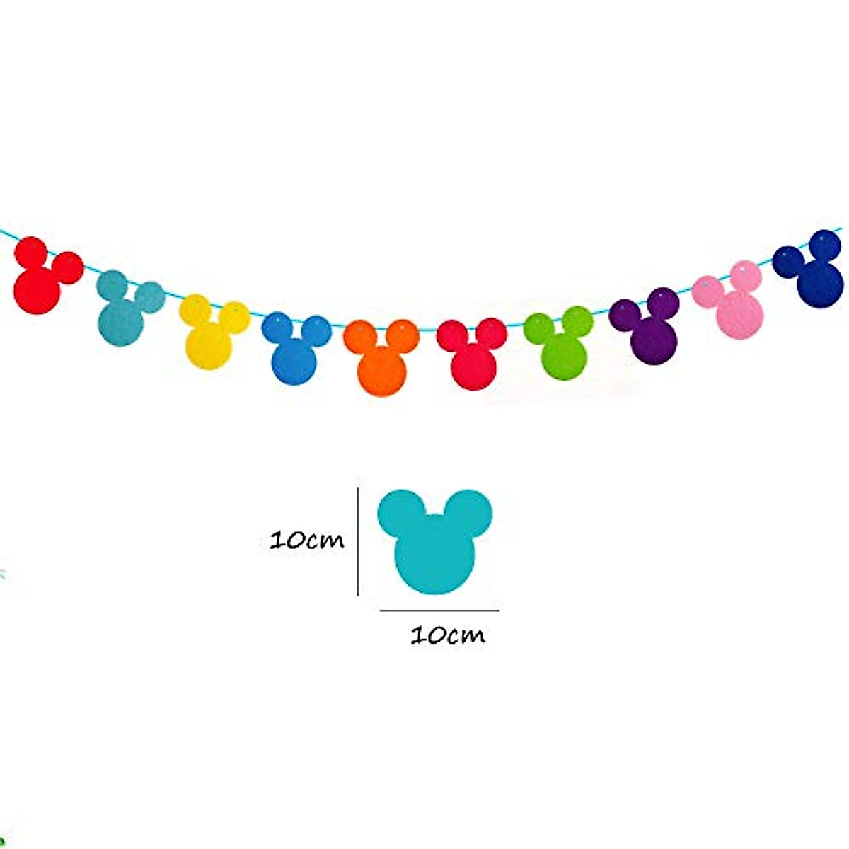 Kinyanco Colorful Mickey Mouse Garland for Parties & Decor