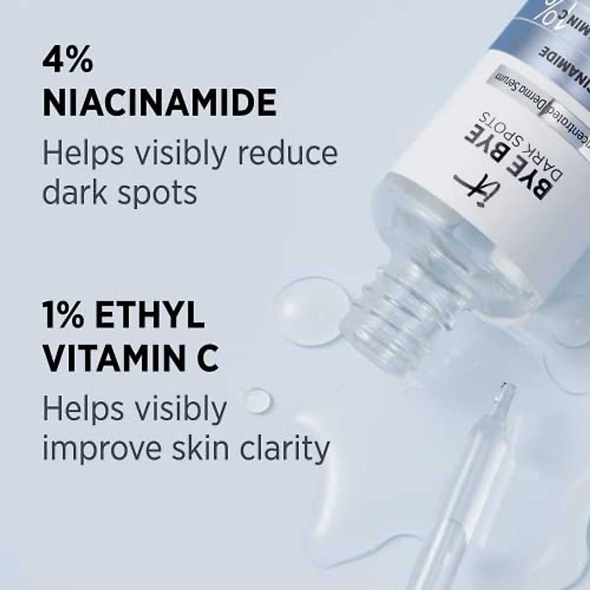 IT Cosmetics Bye Bye Dark Spots 4% Niacinamide Serum - Visibly Reduces Dark Spots & Improves Skin Clarity In 8 Weeks - With 1% Ethyl Vitamin C - For All Skin Types - 1 fl oz