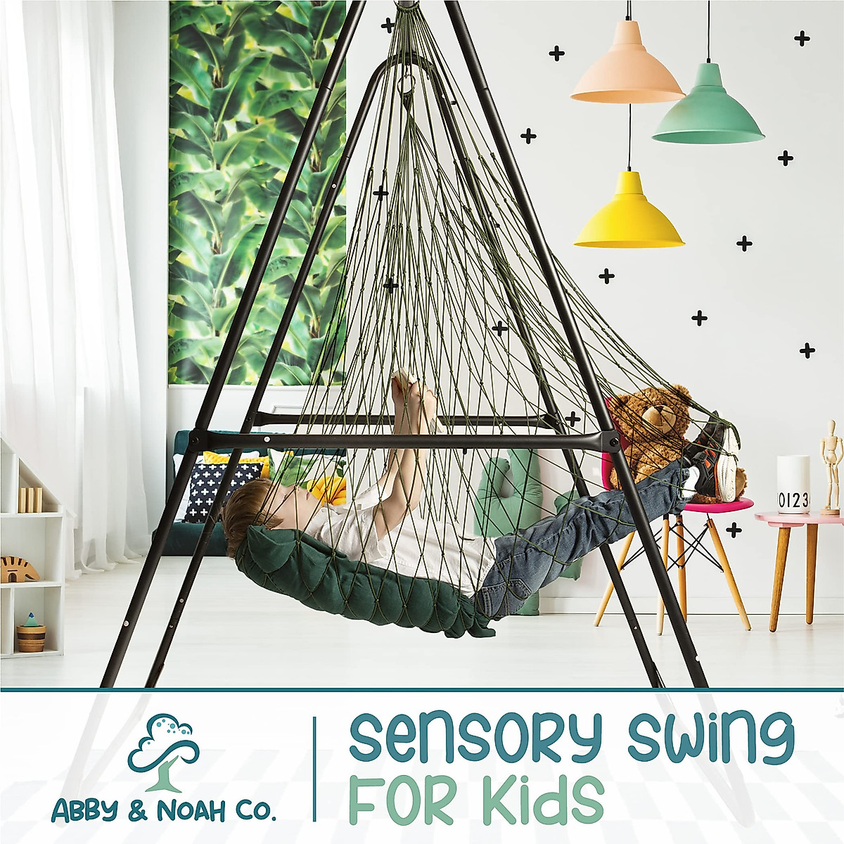 Sensory Swing for Kids Indoor Hammock Chair Swing Outdoor Swing Chair - Hanging Chair Hammock Swing Chair Outdoor - Kids Camping Chair Swing - Kids Indoor Swing for Kids - Autism Sensory Products