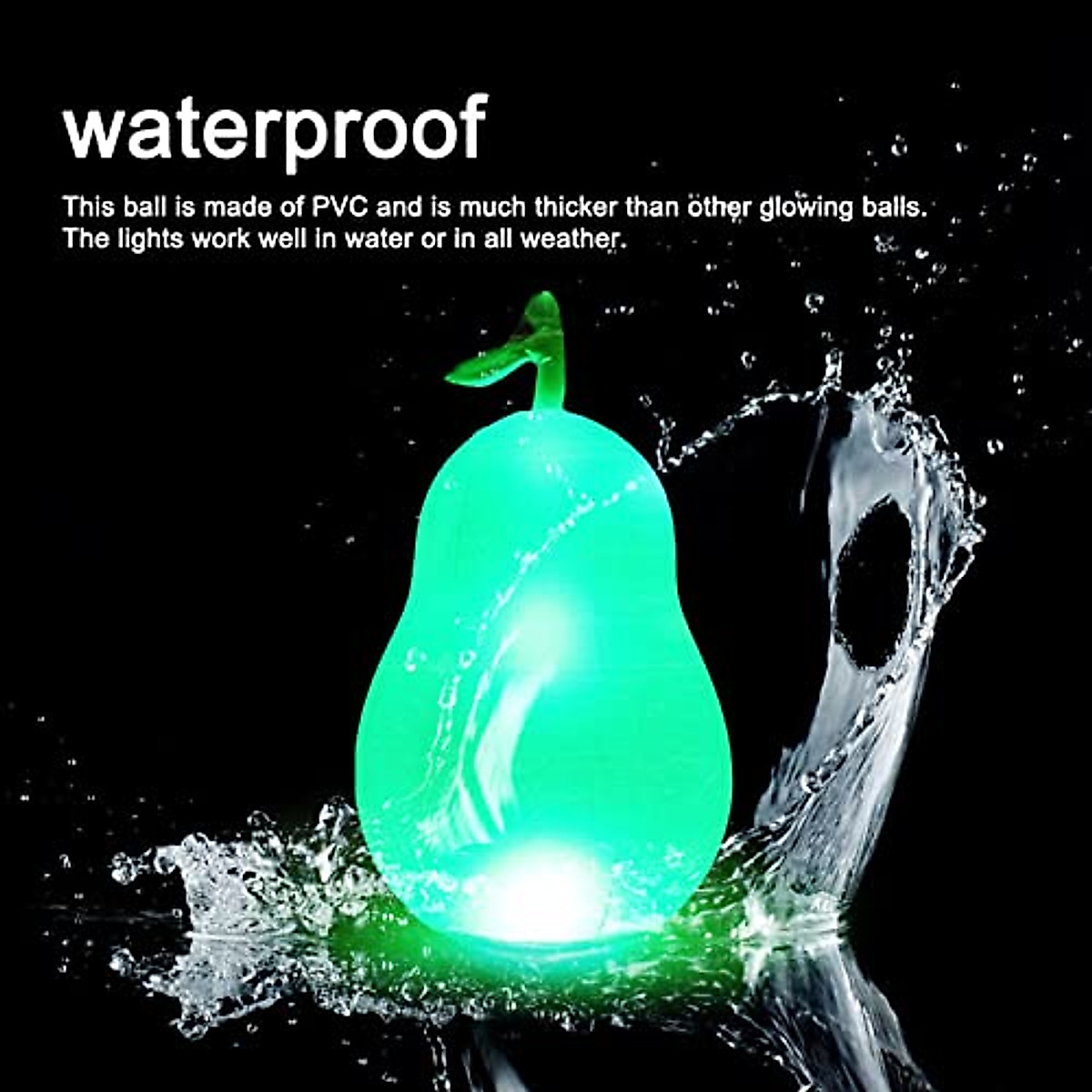 Floating Pool Lights, LED Night Light Ball, Avocado Shaped Waterproof Inflatable Glowing Ball Pond Lights with Remote Control 16 Colors Changing for Party Wedding Garden Decor