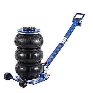 VEVOR Air Jack, 3 Ton/6600 lbs Triple Bag Air Jack, Airbag Jack with Six Steel Pipes, Lift up to 17.7", 3-5 s Fast Lifting Pneumatic Jack, with Adjustable Long Handles for Cars, Garages, Repair (Blue)