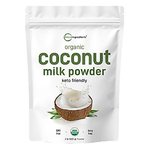Micro Ingredients Organic Coconut Milk Powder, 2 Pound (32 Ounce), Plant-Based Creamer, Perfect for Coffee, Tea and Smoothie, Non-GMO and Keto Friendly