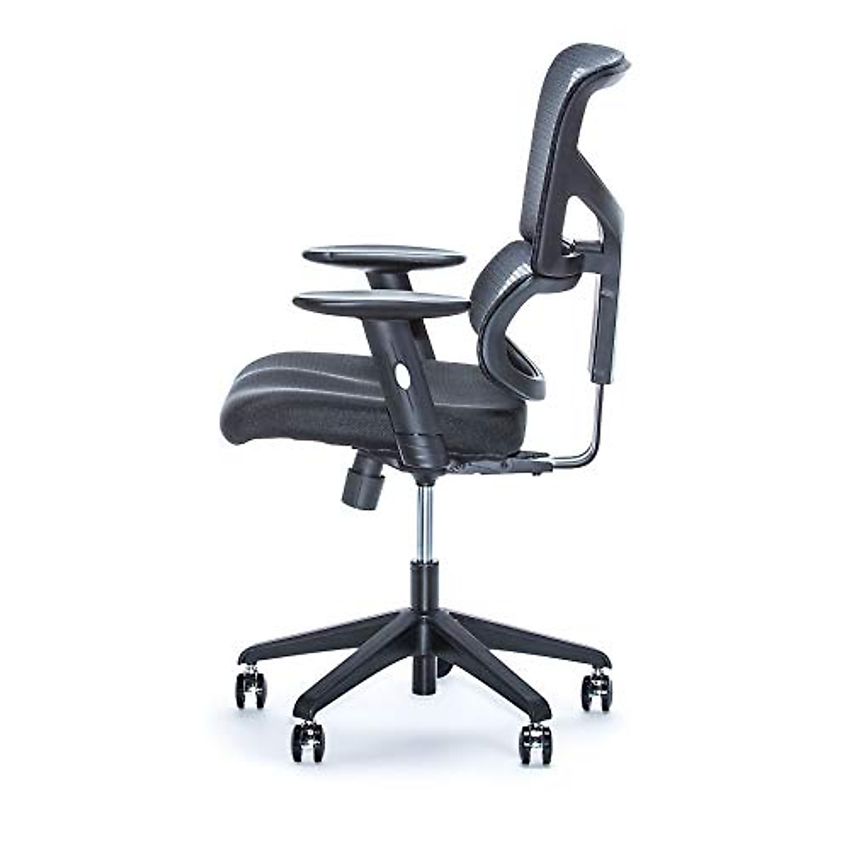 X-Chair X-Basic Task Chair, Black Flex Mesh - Ergonomic Office Seat/Adjustable Backrest/Foam Seat/Relaxed Recline/Perfect for Office or Home Desk