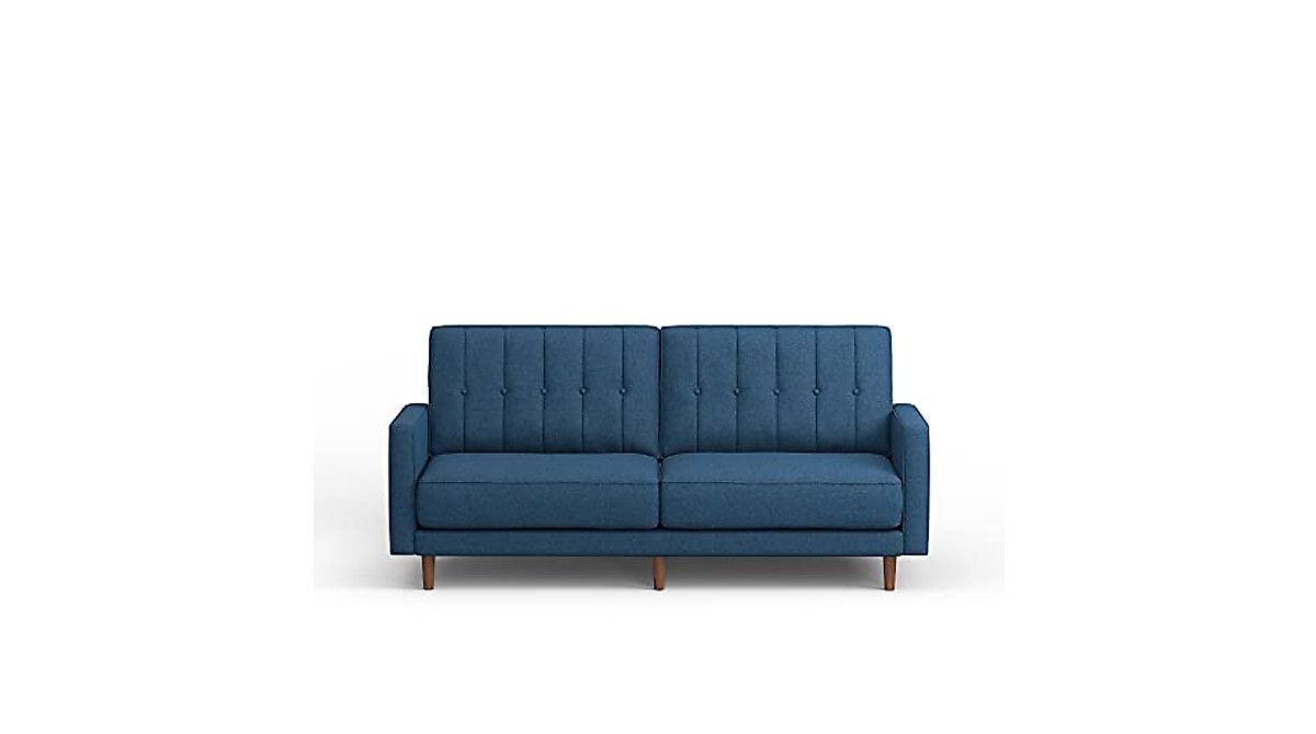 Glenwillow Home Mies Square Arm Sleeper Sofa - Vintage Modern Blue