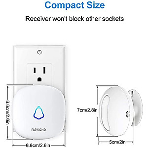 Wireless Motion Sensor Door Chime: Business Entry Doorbell Indoor Motion Detector Buzzer (500Ft Range, 32 Tunes, 5 Level Volume) Store Entrance Alert Bell Bed Alarm for Elderly Dementia Patients