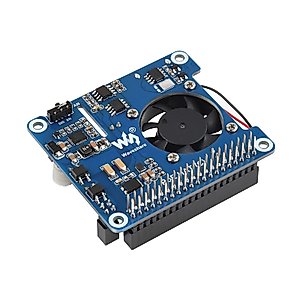 BFab Power Over Ethernet (C) for Raspberry Pi 4B/3B+, POE HAT Board with Cooling Fan,Support IEEE 802.3af/at-Compliant Network,5V USB-A and 12V Header Outputs to Use More Peripherals