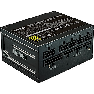Cooler Master V850 SFX Gold Full Modular, 850W, 80+ Gold Efficiency, ATX Bracket Included, Quiet FDB Fan, SFX Form Factor, 10 Year Warranty