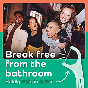 Plackers Micro Line Dental Floss Picks, Fold-Out FlipPick, Tuffloss, Easy Storage with Sure-Zip Seal, Fresh Mint Flavor, 150 Count