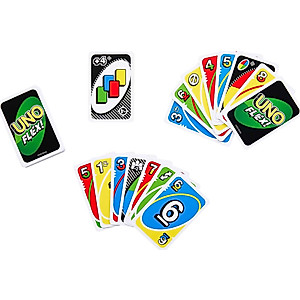 Mattel Games UNO Flex Card Game for Family Night Where Cards Change Color When Flexed in Collectible Tin Box