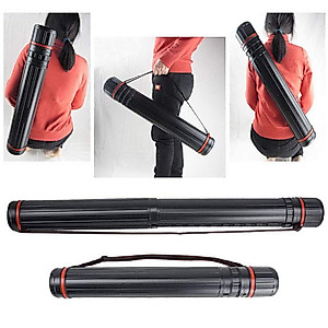 Poster Tube Expandable Blueprint Carrying Transport Tubes, Small 105cm/41",Large135cm/53"Documents Blueprints Artworks Scrolls Tube with Strap Poster Tube (Large77cm-135cm)