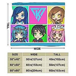 Cartoon The Krew Its-Funneh Blankets Super Soft Warm Faux Fur Throw Blanket -Ultra-Soft Micro Fleece Blanket Twin, Warm, Lightweight, Pet-Friendly, Throw For Home Bed, Sofa & Dorm