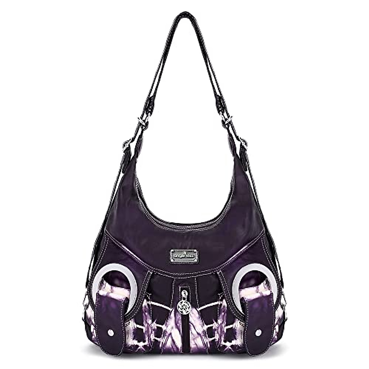 Angel Kiss Purse Women Hobo Handbag Fashion Roomy Crossbody Shoulder Bag Ladies Top Handle Handbag Washed PU Leather