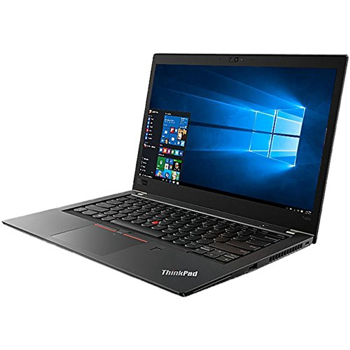 Lenovo ThinkPad T480s Windows 10 Pro Laptop - Intel Core i7-8650U, 16GB RAM, 500GB SSD, 14" IPS FHD (1920x1080) Matte Display, Fingerprint Reader, Black Color