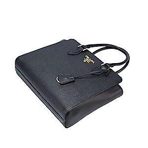 Prada Women's Medium Saffiano Leather Shoulder Tote Handbag 1BA113