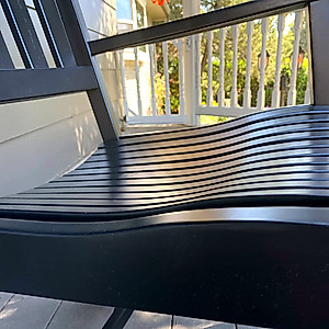 Frontera Timeless Outdoor/Indoor Rocking Chair, Eucalyptus Wood in Black Finish, Americana Resort Rocker