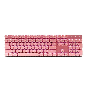 ABKO Hacker K840 Retro Rainbow LED Gaming Keyboard Pink - Blue Switch, Korean-English