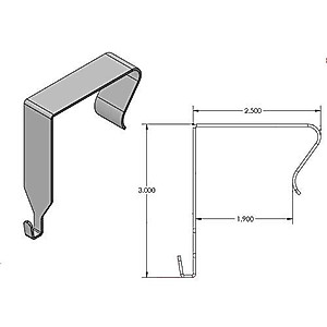 High Strength Office Cubicle Whiteboard Hanger-Narrow Hook! (1 Pair)