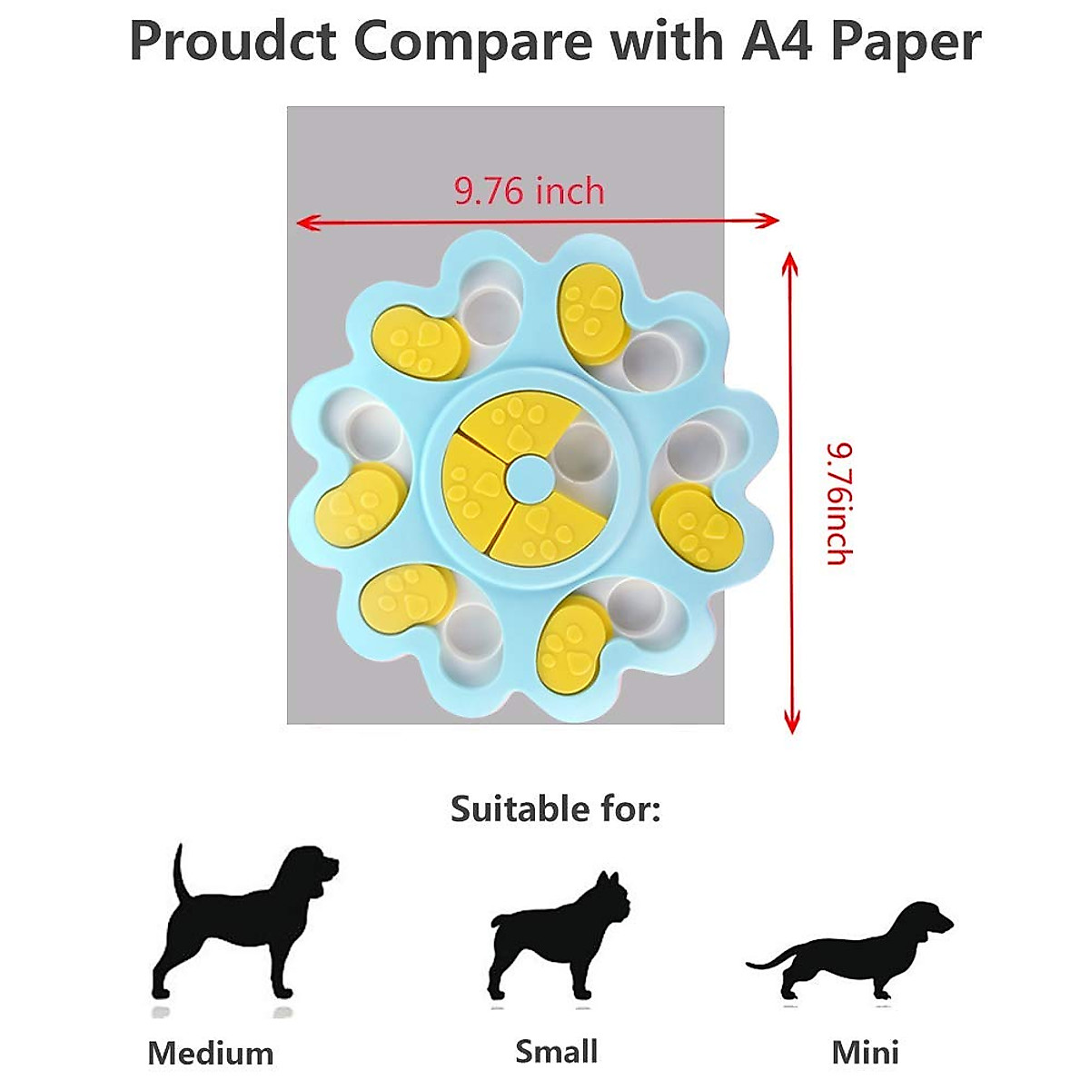 NYDREAM Dog Puzzle Toys-Puppy Treat Dispenser Dog Toys with Non-Slip/Increase IQ/Interactive Flower Slow Dispensing Feeding Pet Dog Training Games Feeder for Mini Dog Puppies