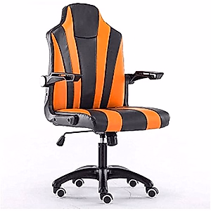 RILOOP Office Chair Chair Ergonomic, Computer Chair Adjustable Seat Height with Back Support and Arms, Desk Chair Comfy, Study Chair for Home, Office and Executive/Black Orange