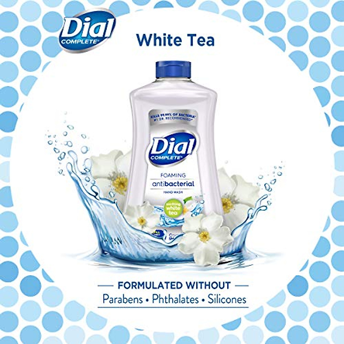 Dial Complete Antibacterial Foaming Hand Soap Refill, Soothing White Tea, 32 fl oz