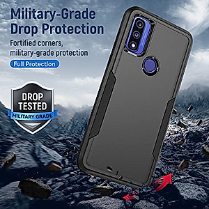 for Moto G Pure Case,Moto G Play 2023 Case,Moto G Power 2022 Case,with Screen Protector,[Military Grade Drop Tested] Heavy-Duty Tough Rugged Shockproof Protective Case for Motorola G Pure (Black)