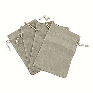 Palmhomee Pack of 24 Cotton Bag with Drawstring Reusable Muslin Bag Natural Cotton Pouches Canvas Bag Fabric Sachet Bag Linen Bag for Wedding and Party Home Storage (5x7 Inch)