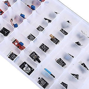 37 in 1 Sensor Modules Kit,Electronic Components kit,detect Temperature, Humidity, Sound, Light, Infrared, Motion,for MCU Education User with Box