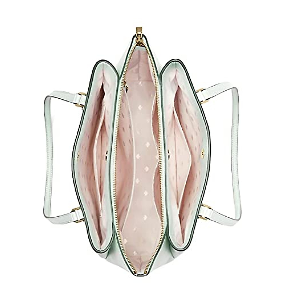 KATE SPADE MONET LARGE TRIPLE COMPARTMENT TOTE SHOULDER BAG CRYSTAL BLUE LEATHER