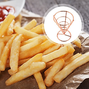 Homoyoyo Ice Cream Cone Stand Sugar Cone Holder Stand Snow Cone Holder Dipping Cup Holder Appetizer Wire Cone Ice Cream Cone Holder Metal Brackets Fish and Chips Cone French Tap Iron