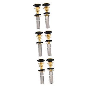 DOITOOL 6 Pcs Toilet Tank Bolts Toilet Hinge Bolt Screw Toilet Parts Kit Accessories Kits Toilet Seats Toilet Bolts Replacement Toilet Screws Replacement Universal Toilet Lid Copper